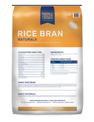 Triple Crown Rice Bran Naturals Pelleted Horse Supplement, 40 lb. Bag ...