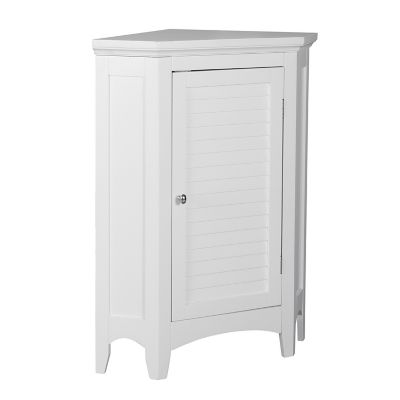 Elegant Home Fashions Glancy Wooden Corner Stand Floor Cabinet with 1 ...