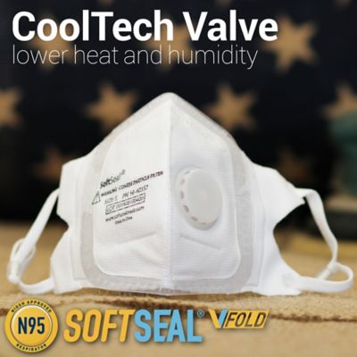 SoftSeal Silicon Molded N95 Certified Small V-Fold Face Masks with ...