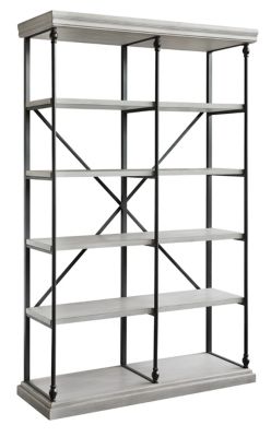 Crestview Collection Hanover Metal and White Wood Bookshelf at Tractor ...