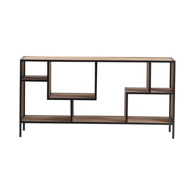 Crestview Collection Fleetwood Angled Metal and Wood Console at Tractor ...