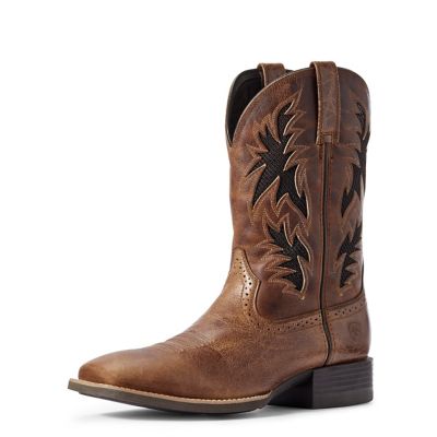 Ariat Men's Sport Cool VentTEK Western Boots, 9 EE,Dark Tan/Two Tone ...