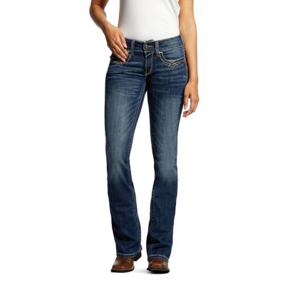 Ariat Women's Slim Fit Mid-Rise REAL Entwined Bootcut Jeans, 18 Long ...