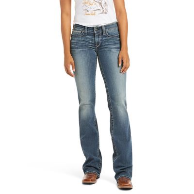 Ariat Women's Mid-Rise Whipstitch Bootcut Jeans, 32 Long,Rainstorm at ...