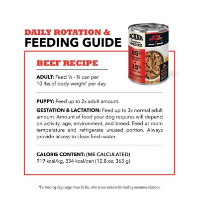 ACANA All Life Stages Premium Chunks Beef Recipe Wet Dog Food, 12.8 oz ...