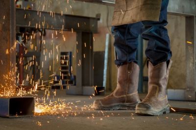 Steel Blue Men's Steel Toe Heeler Bump Met Waterproof Wellington Work ...