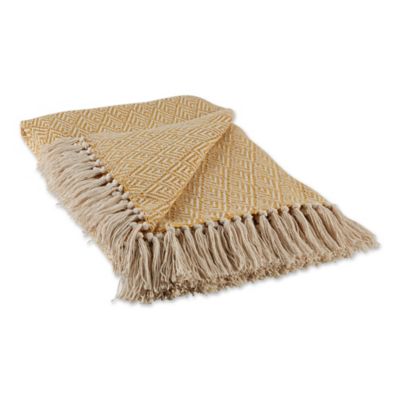 DII Diamond Throw Blanket, 50 in.,Honey Gold at Tractor Supply Co