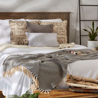 Design Imports Cotton Handloom Chevron Throw Blanket