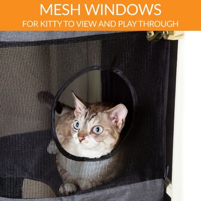 K&H Pet Products 65 in. 5-Story High Rise Hangin Cat Condo, Classy Gray