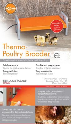 K&H Pet Products Thermo-Poultry Brooder, Gray/Orange at Tractor Supply Co.