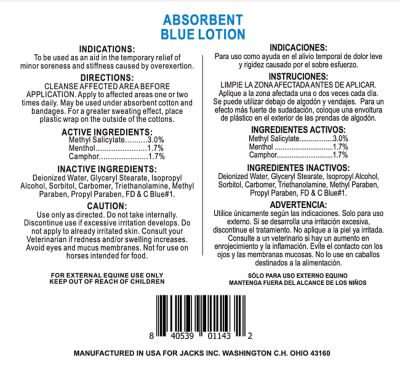 McTarnahans Absorbent Blue Lotion Counter-Irritant Liniment for Horses ...
