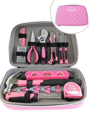 Apollo Tools Tool Kit with Tool Box, Pink, 53 pc., DT9773P at Tractor ...