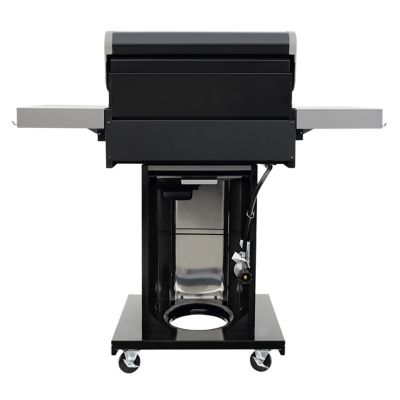 Permasteel 3-Burner Propane Gas Grill with Folding Side Shelves, Black