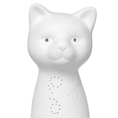 Simple Designs 12.2 in. H Porcelain Kitty Cat Shaped Animal Light Table ...