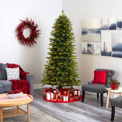 Nearly Natural 8 ft. Belgium Fir Natural Look Artificial Christmas Tree ...