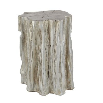 Harper & Willow Fiberglass Tree Trunk Accent Table, Silver at Tractor ...