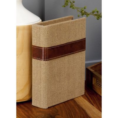 Harper & Willow Traditional Rectangular Brown Wooden Book-Inspired ...