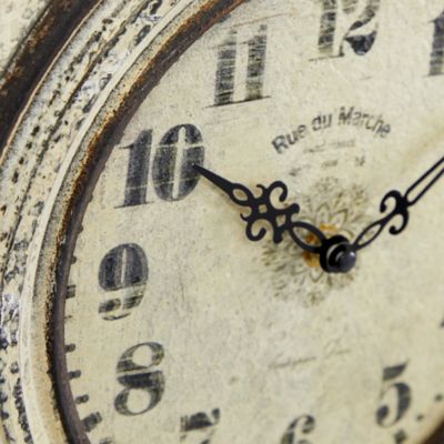 Harper & Willow Wooded Country Wall Clock, 15 in. x 16 in. x 4 in ...