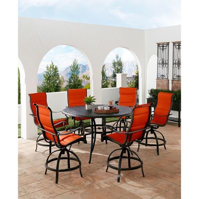 Hanover 7 pc. Traditions High-Dining Set, Includes 6 Padded Swivel ...