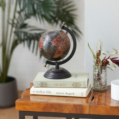 Harper & Willow Black Mango Wood Globe, 6 in. x 5 in. x 9 in. at ...
