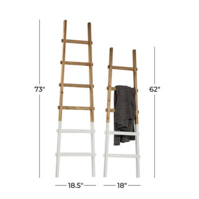 Harper & Willow 2 pc. Ladder Rack Set, Brown/White