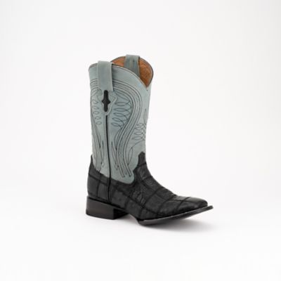 Ferrini Ostrich Patchwork Western Cowboy Boots, 10 D,Black at Tractor ...