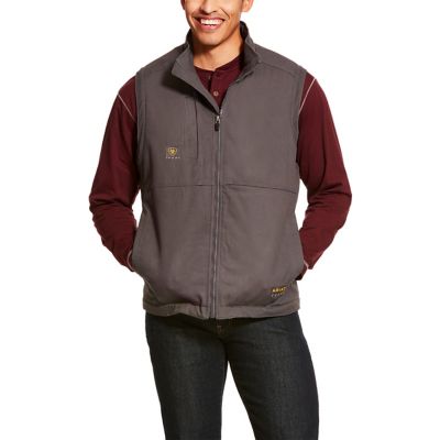 Ariat Men's Rebar DuraCanvas Work Vest, S,Rebar Gray at Tractor Supply Co