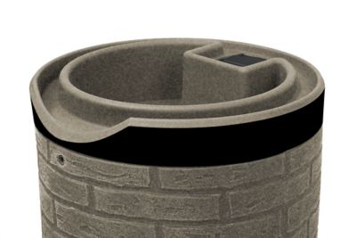 Good Ideas 50 gal. Impressions Downton Rain Saver Barrel, Sandstone ...