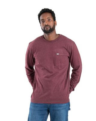 Berne Men's Work Vent Performance Long-Sleeve Pocket T-Shirt, L Tall ...