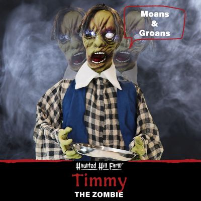 Haunted Hill Farm 6.25 ft. Timmy Zombie Waiter Halloween Decoration ...