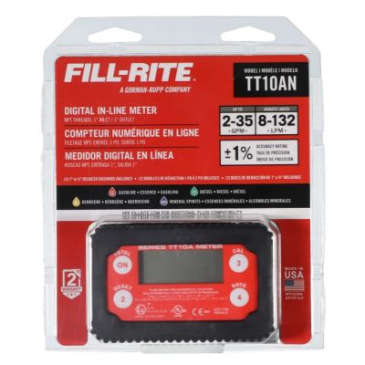 Fill-Rite Digital Inline Turbine Meter, 35 GPM, TT10AN
