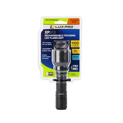 LUXPRO 1,100-Lumen Rechargeable Focusing LED Flashlight at Tractor ...