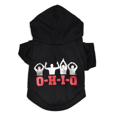 The License House Ohio State Buckeyes O-H-I-O Silhouette Dog Hoodie, L ...