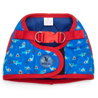 Worthy Dog Reflective Chomp Sidekick Dog Harness Vest, L,Blue at ...