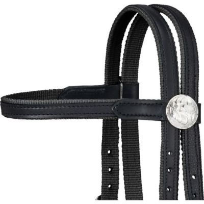 Tough-1 Nylon Horse Bridle with Leather Overlay at Tractor Supply Co.