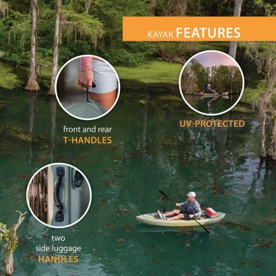 Lifetime 10 ft. Tioga Angler Sit-on-Top Kayak, Moss Fusion at Tractor ...