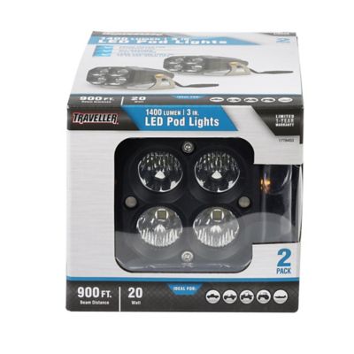 Traveller 1,400-Lumen LED Pod Lights, 3 in., 2-Pack at Tractor Supply Co.