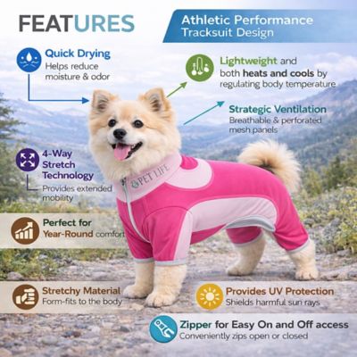 Pet Life Active Warm-Pup Heathered Performance 4-Way Stretch 2-Toned ...