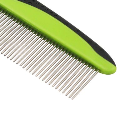 Pet Life Grip Ease Wide and Narrow Tooth Grooming Pet Comb, Green ...