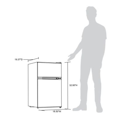 NewAir 3.1 cu. ft. Compact Mini Refrigerator with Freezer, Auto Defrost ...
