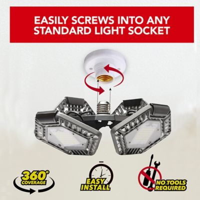 Bell & Howell Quadburst - LED Garage Lighting 5,500 Lumens, 4 Multi ...