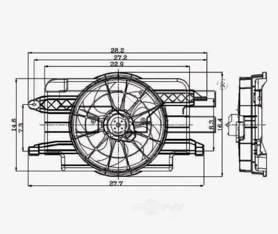 TYC Dual Radiator and Condenser Fan Assembly, FQPX-TYC-620390 at ...
