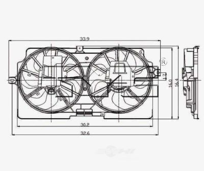 TYC Dual Radiator and Condenser Fan Assembly, FQPX-TYC-620410 at ...