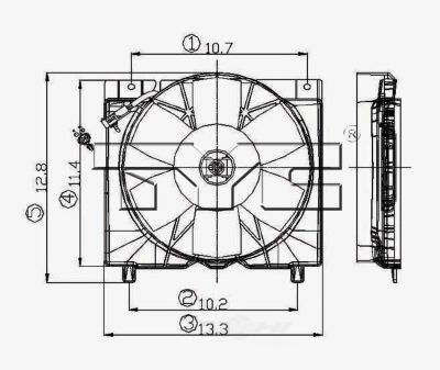 TYC Dual Radiator and Condenser Fan Assembly, FQPX-TYC-620540 at ...