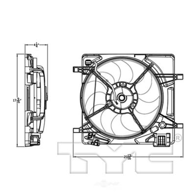 TYC Dual Radiator and Condenser Fan Assembly, FQPX-TYC-620870 at ...