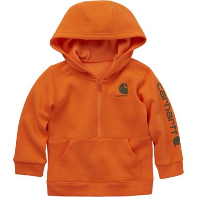 Carhartt Boys' Long-Sleeve 1/2-Zip Hoodie, 2T,Exotic Orange at Tractor ...