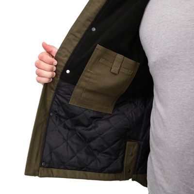 Ridgecut Men's Fleece-Lined Super-Duty Sanded Duck Contractor Coat at ...
