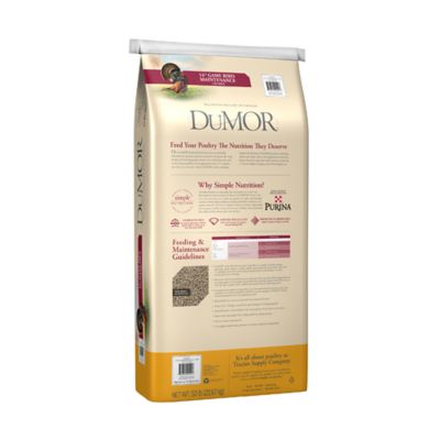 DuMOR 14% Game Bird Maintenance Crumbled Poultry Feed, 50 lb. Bag at ...