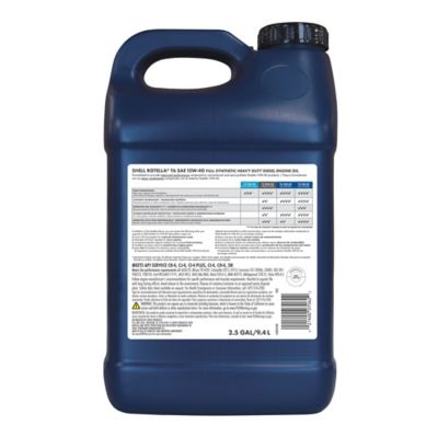 Shell Rotella 2.5 gal. 15W-40 T6 Full Synthetic Motor Oil at Tractor ...
