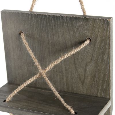 Elegant Designs Positano Nautical Rope 4-Bottle Vertical Wall-Mounted ...